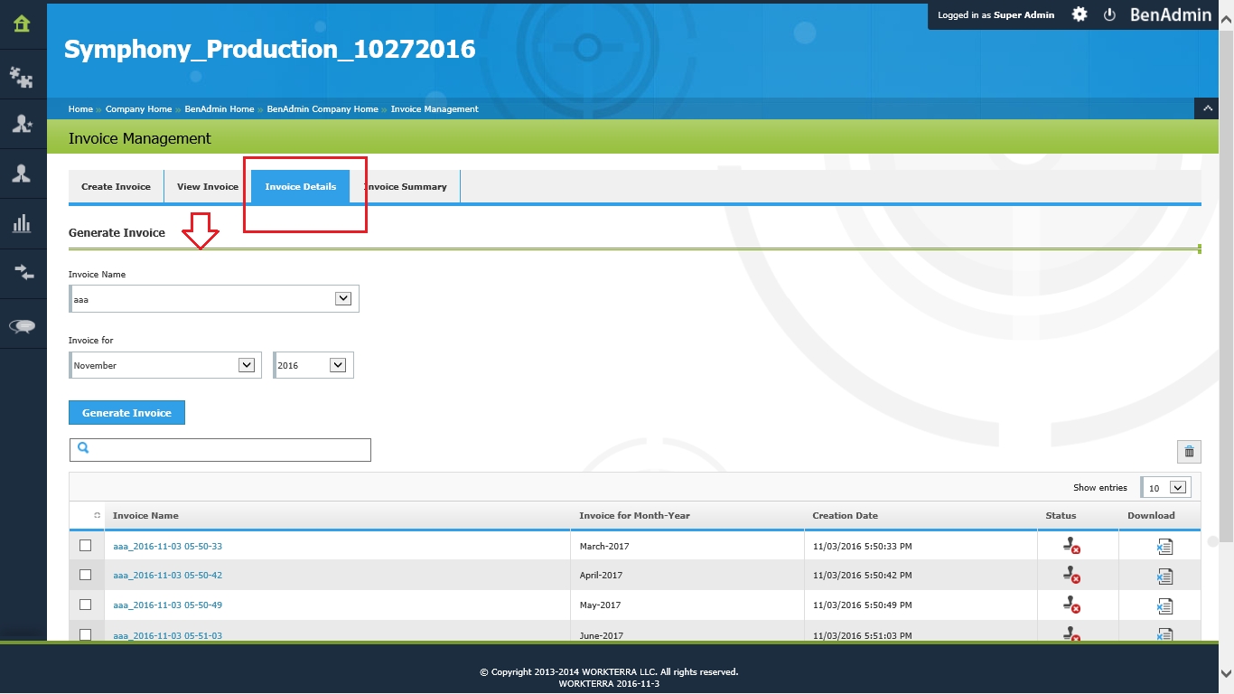 Wt 5986 Wt Bcc Invoice Enhancement Wrong Tab Selected Shown Ui Wise Workterra Jira